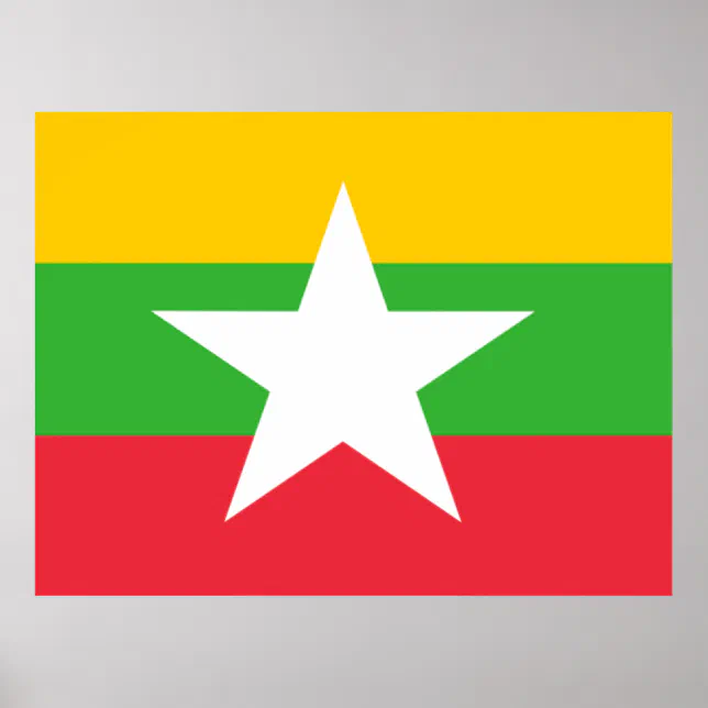 Flag of Myanmar Poster | Zazzle