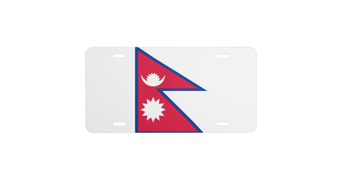 Flag of Nepal License Plate | Zazzle