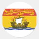 Flag of New Brunswick, Canada Classic Round Sticker | Zazzle