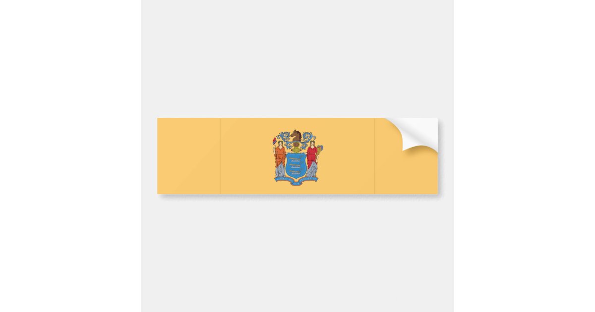 Flag of New Jersey Bumper Sticker | Zazzle