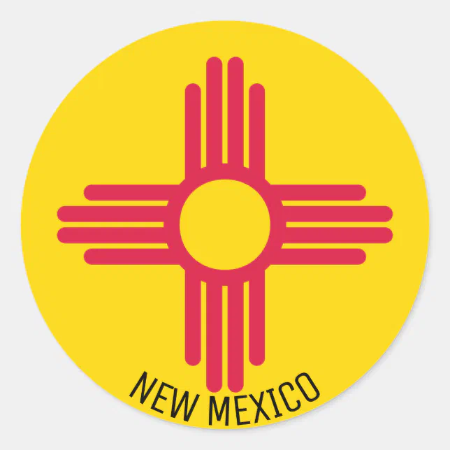 Flag of New Mexico Classic Round Sticker | Zazzle