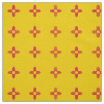 New Mexico Flag Zia Sun Pattern Fabric | Zazzle