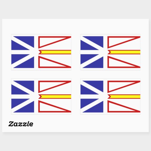 Flag Of Newfoundland Canada Rectangular Sticker | Zazzle