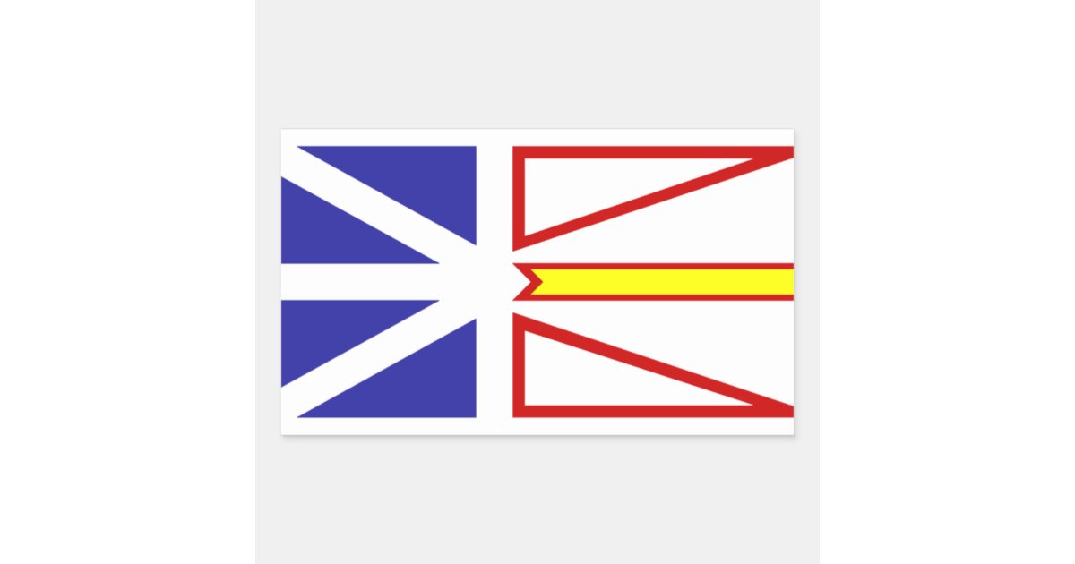 Flag Of Newfoundland Canada Rectangular Sticker | Zazzle