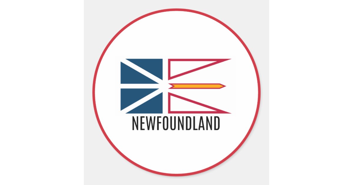 Flag of Newfoundland Classic Round Sticker | Zazzle
