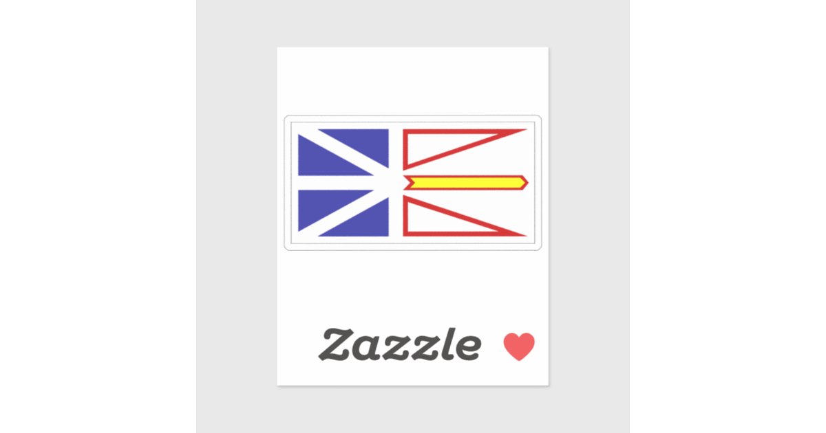 Flag of Newfoundland Sticker | Zazzle