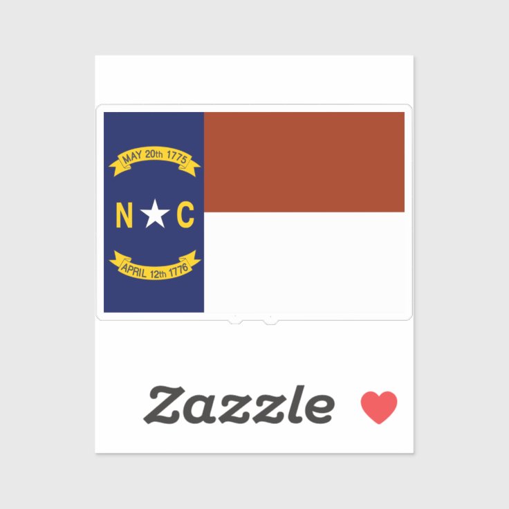 Flag of North Carolina Sticker | Zazzle