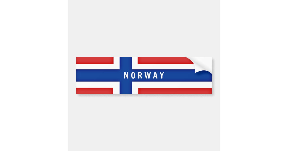 Flag of Norway Bumper Sticker | Zazzle