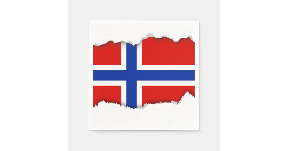 Flag of Norway Paper Napkins | Zazzle
