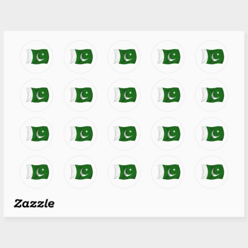 Flag of Pakistan Classic Round Sticker | Zazzle