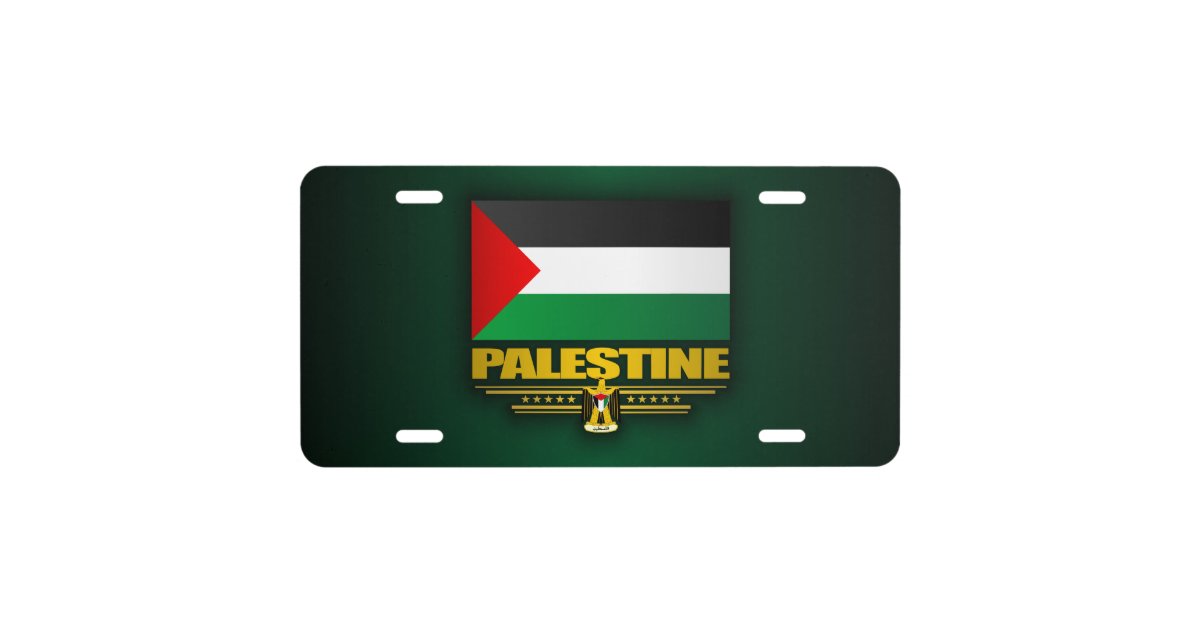 Flag of Palestine License Plate | Zazzle