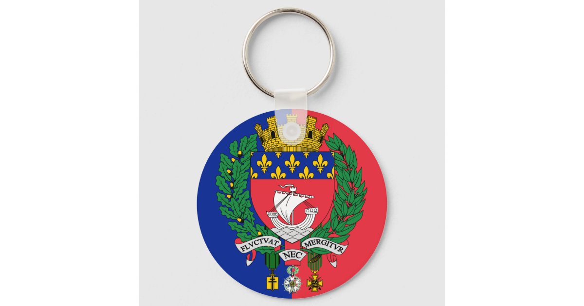 Flag of Paris, France Keychain | Zazzle