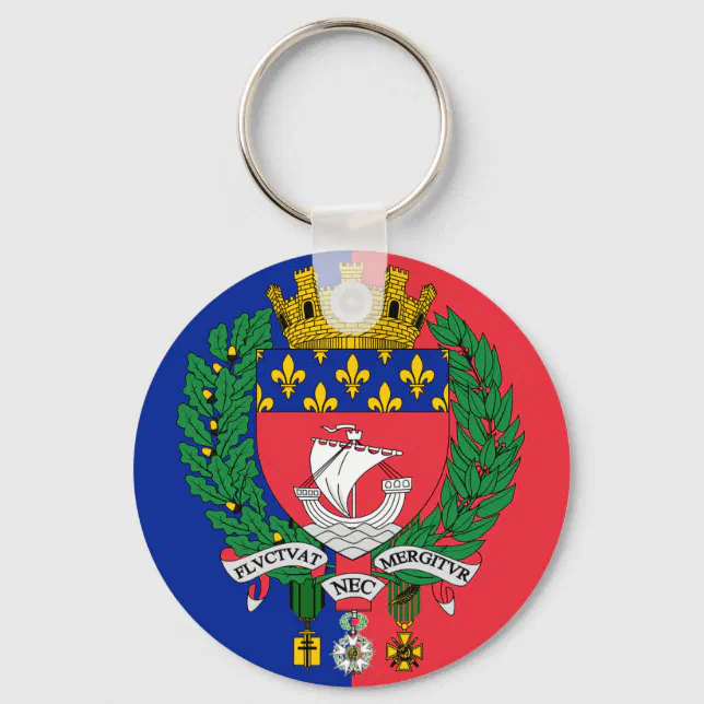 Flag of Paris, France Keychain | Zazzle