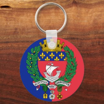 Flag of Paris, France Keychain | Zazzle