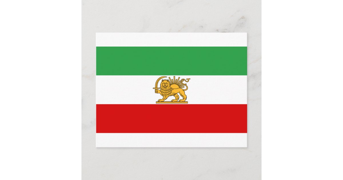 Flag of Persia / Iran (1964-1980) Postcard | Zazzle