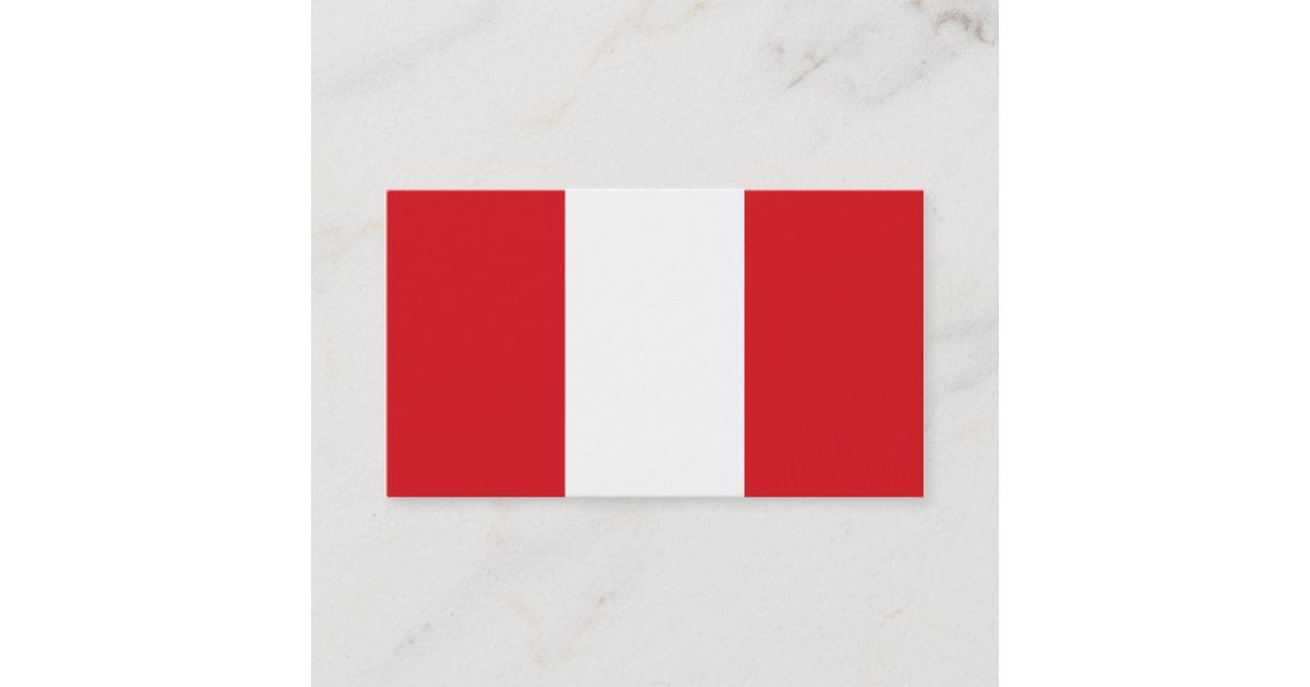 Flag of Peru Business Cards | Zazzle
