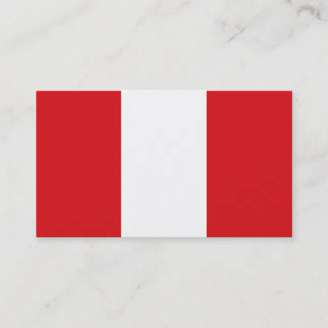 Flag of Peru Business Cards | Zazzle