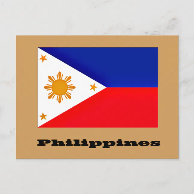 Flag of Philippines custom design Postcard | Zazzle