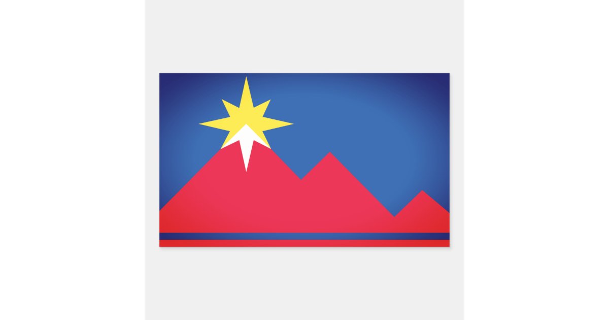 Flag of Pocatello, Idaho Rectangular Sticker | Zazzle