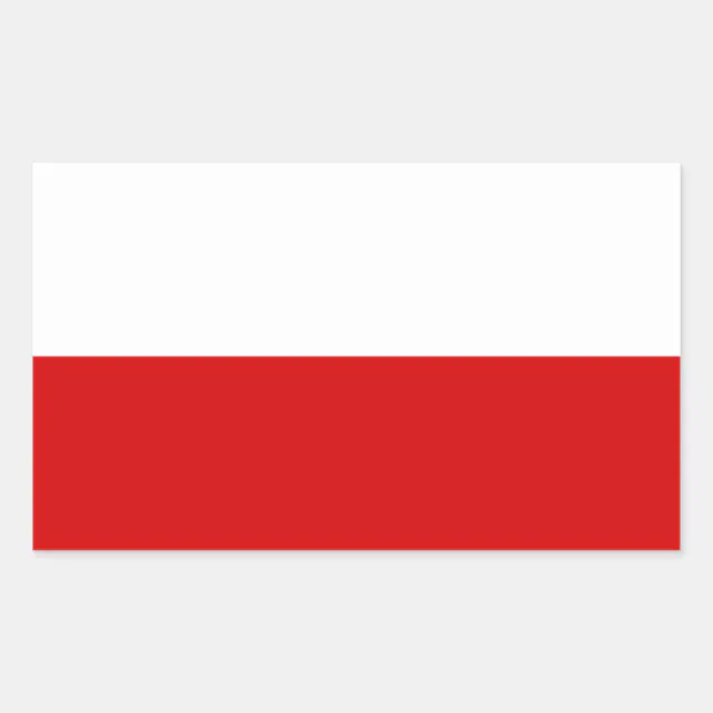 Flag of Poland Rectangular Sticker | Zazzle