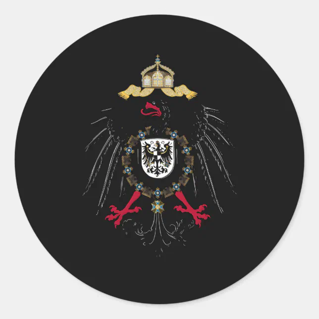 Flag Of Prussia Prussian Ger Gery Classic Round Sticker | Zazzle