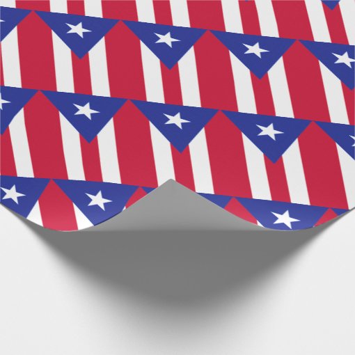 Flag of Puerto Rico - Bandera de Puerto Rico Wrapping Paper | Zazzle