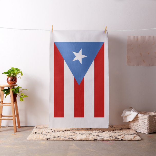 Borinquen: Puerto Rico Flag Fabric | Zazzle.com