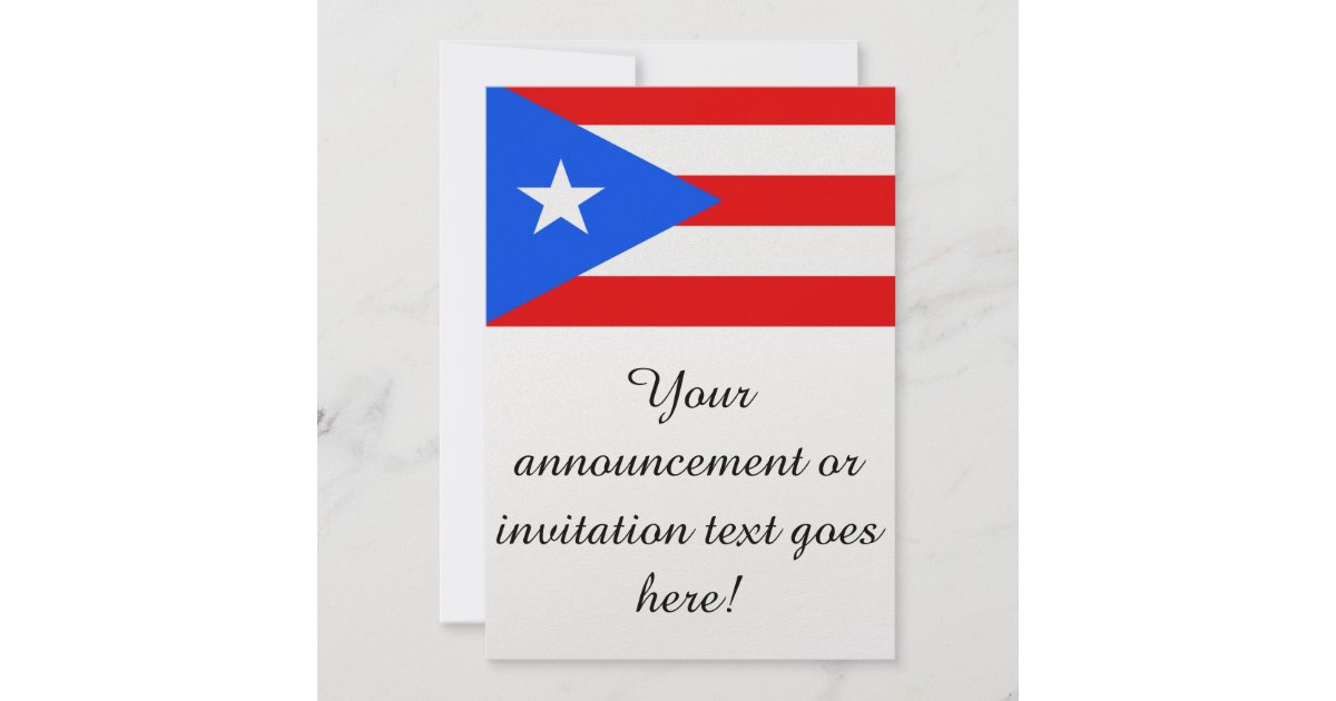 Flag of Puerto Rico Invitation | Zazzle