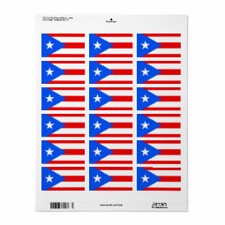 Flag of Puerto Rico Labels | Zazzle