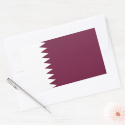 Flag of Qatar Rectangular Sticker | Zazzle