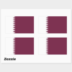 Flag of Qatar Rectangular Sticker | Zazzle