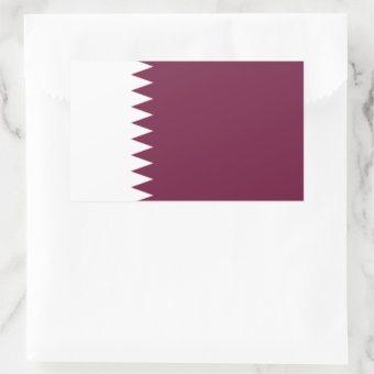 Flag of Qatar Rectangular Sticker | Zazzle