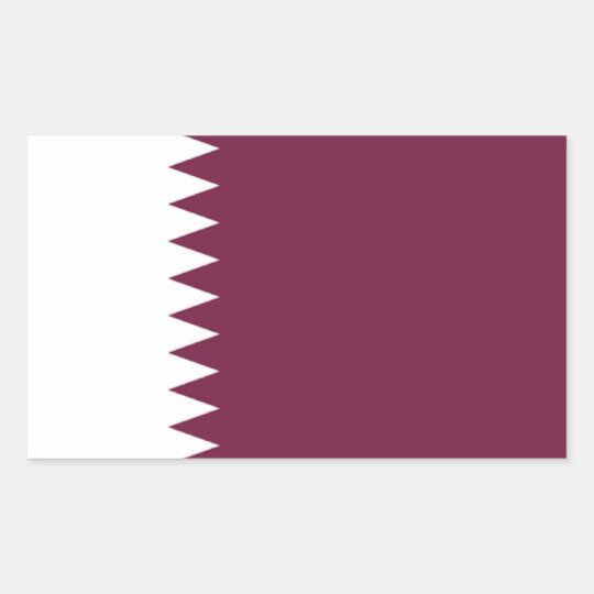 Flag of Qatar Rectangular Sticker | Zazzle.com