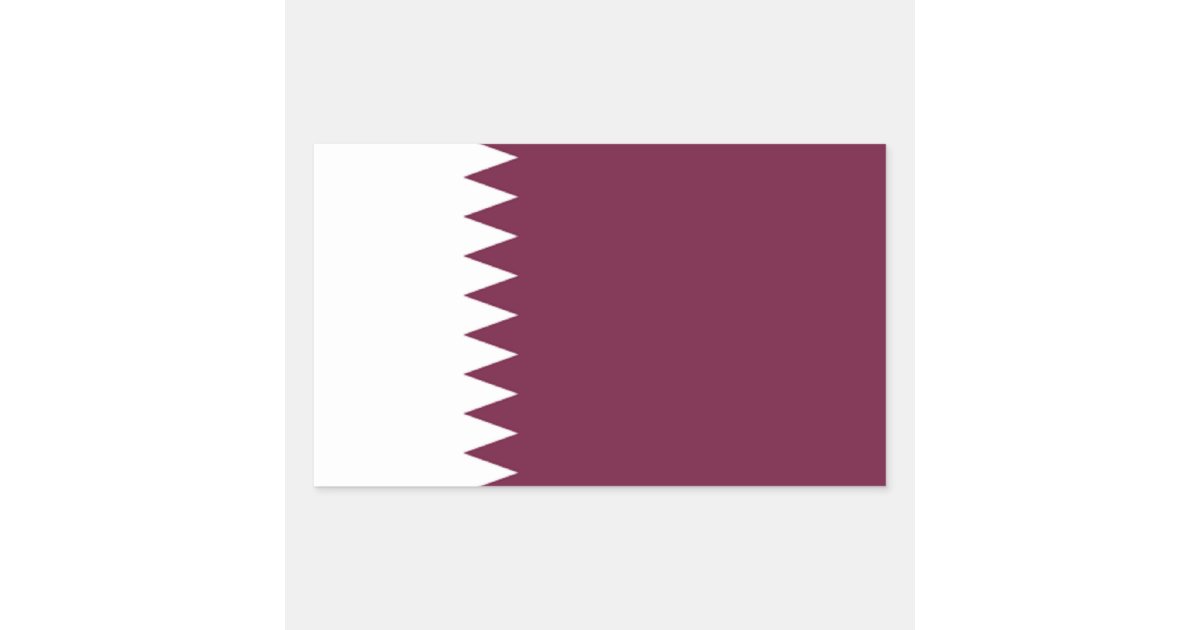 Flag of Qatar Rectangular Sticker | Zazzle