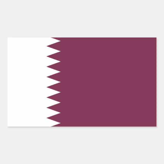 Flag of Qatar Rectangular Sticker | Zazzle