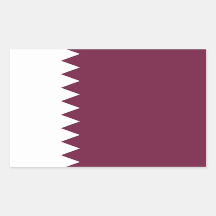 Flag of Qatar Rectangular Sticker | Zazzle.com