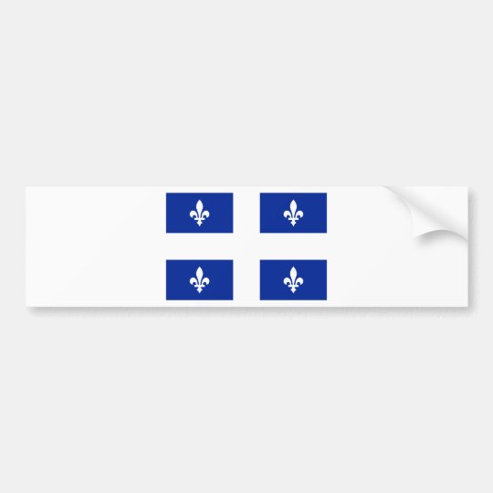 Flag of Quebec Bumper Sticker | Zazzle.com