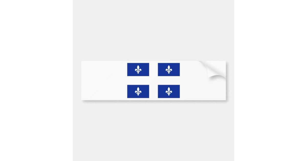 Flag of Quebec Bumper Sticker | Zazzle