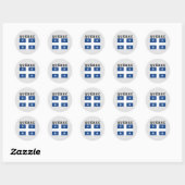 Flag of Québec, Canada Classic Round Sticker | Zazzle