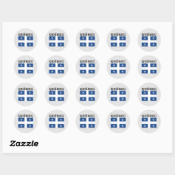 Flag of Québec, Canada Classic Round Sticker | Zazzle