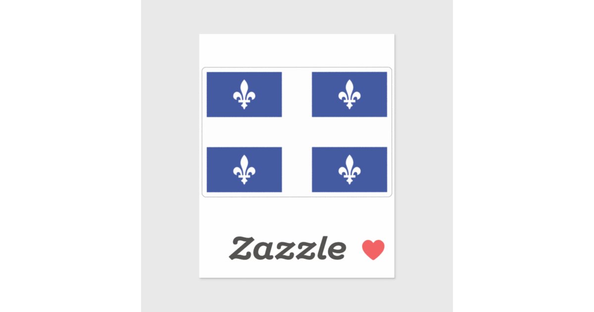 Flag of Quebec Sticker | Zazzle