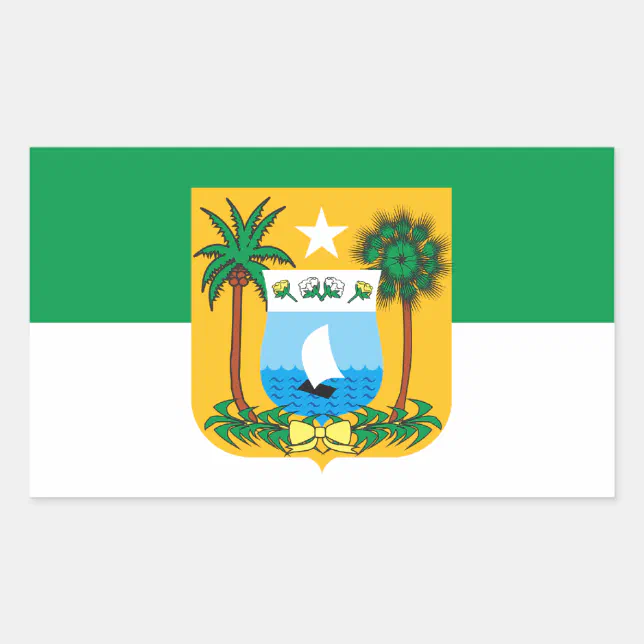 Flag of Rio Grande do Norte Brazil Rectangular Sticker | Zazzle