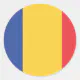 Flag of Romania, romanian flag Classic Round Sticker | Zazzle
