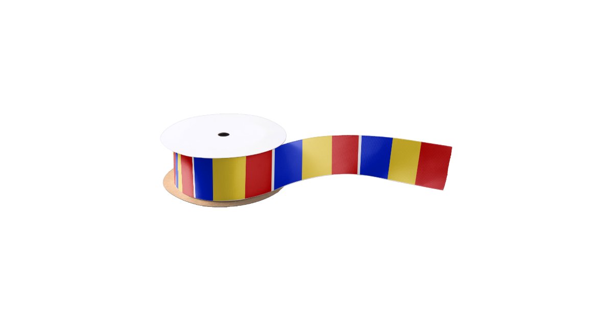 Flag of Romania Satin Ribbon | Zazzle