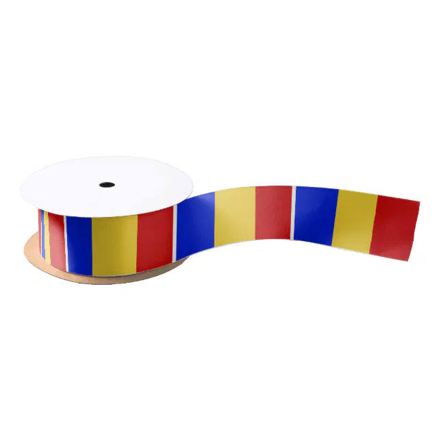 Flag of Romania Satin Ribbon | Zazzle