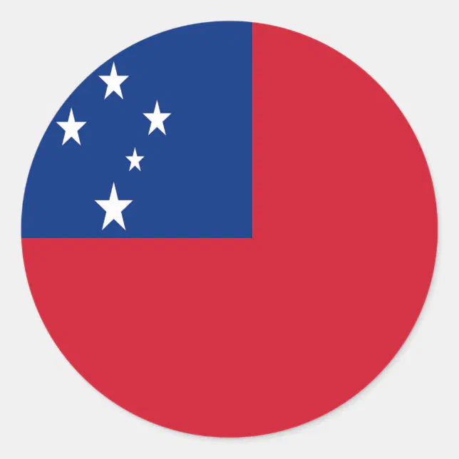 Flag of Samoa Classic Round Sticker | Zazzle