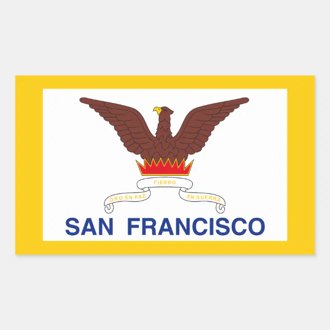 Flag of San Francisco, California Rectangular Stic Rectangular Sticker ...