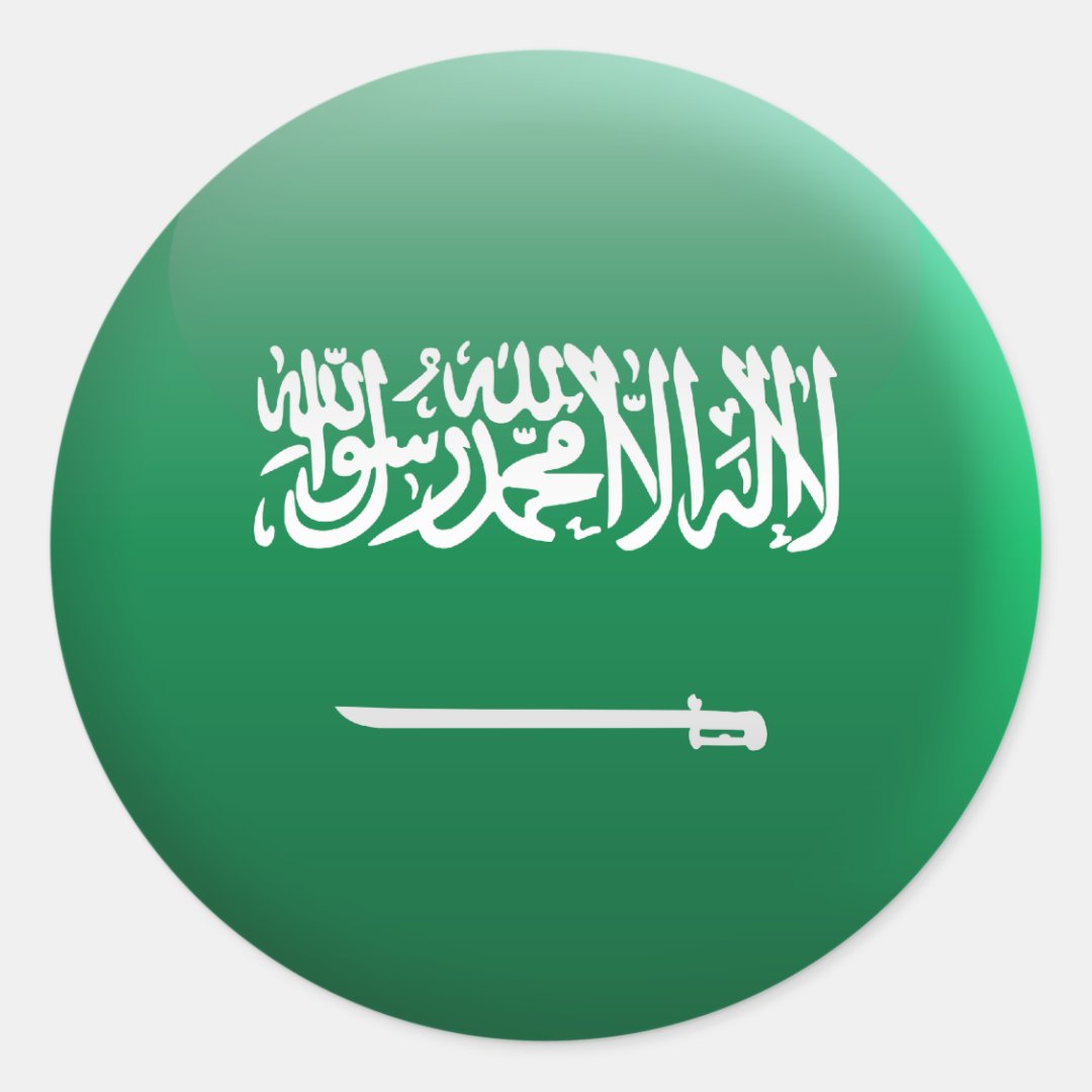 Flag of Saudi Arabia Classic Round Sticker | Zazzle