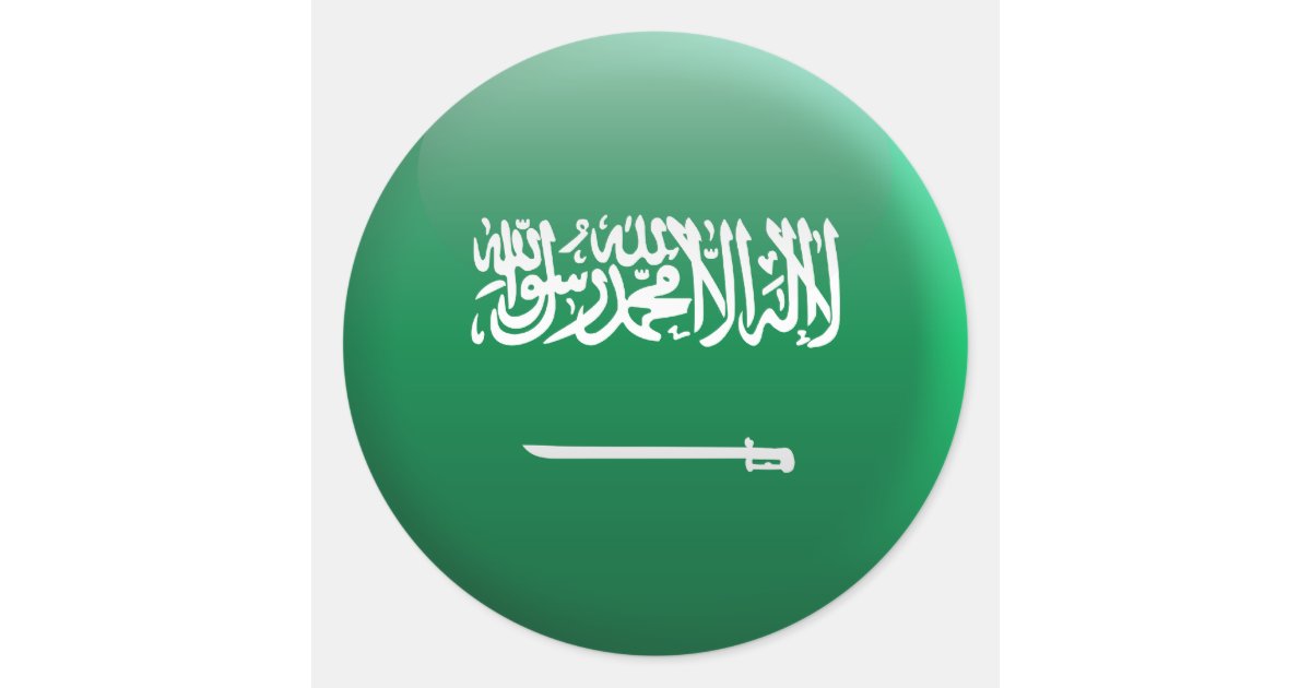 Flag of Saudi Arabia Classic Round Sticker | Zazzle