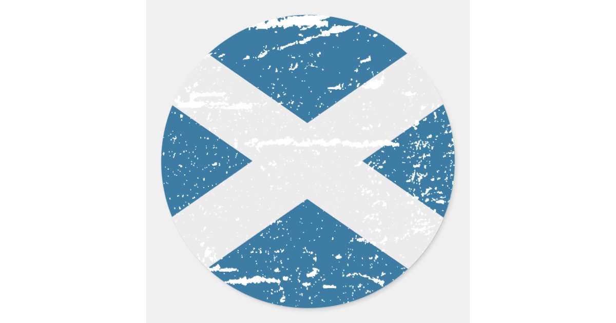FLAG OF SCOTLAND CLASSIC ROUND STICKER | Zazzle